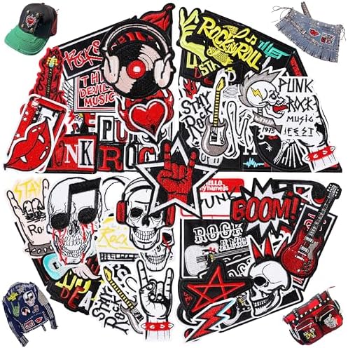 Amazon.com: ZOTOONE 55Pcs Metal Band Rock Iron on Patches for Clothing ...
