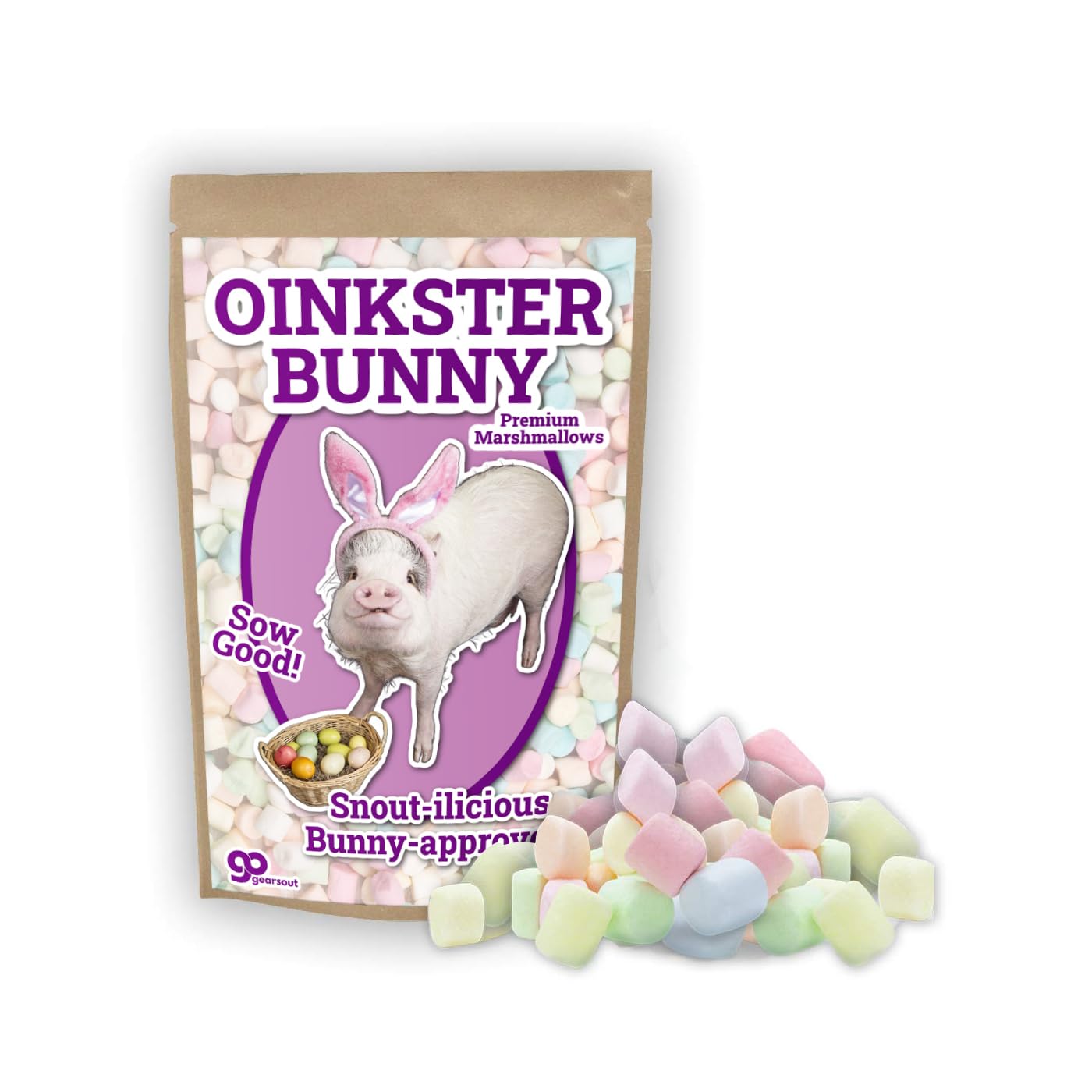 Amazon.com : Oinkster Bunny Marshmallows Pig Lovers Gifts for Easter ...