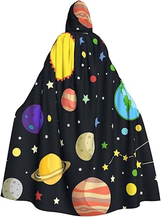 Amazon.com: Space Planet Hooded Cloak Halloween Costumes for Adults ...
