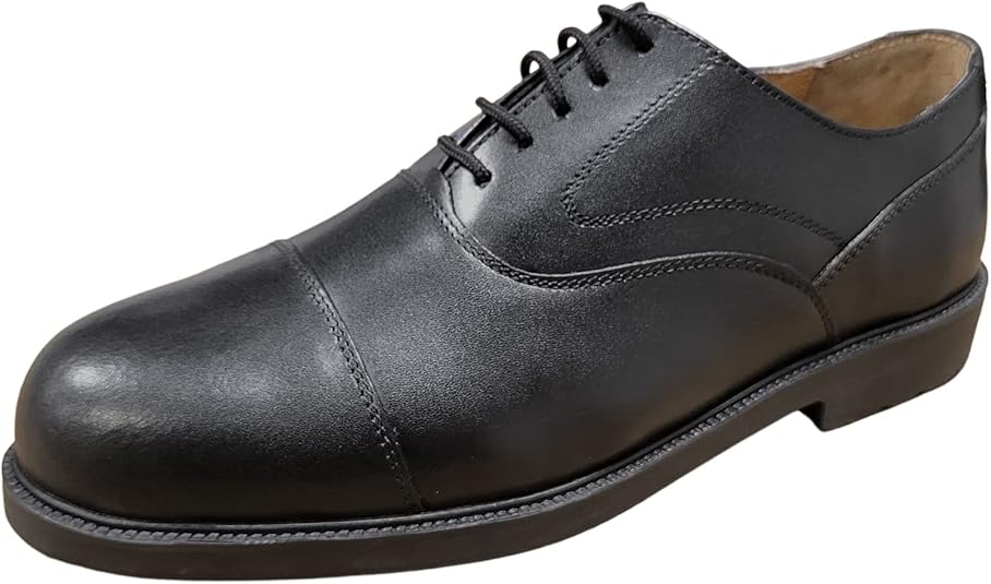 Lotus Mens Oxford Steel Toe Cap Leather Safety Shoes Black (UK_Footwear ...