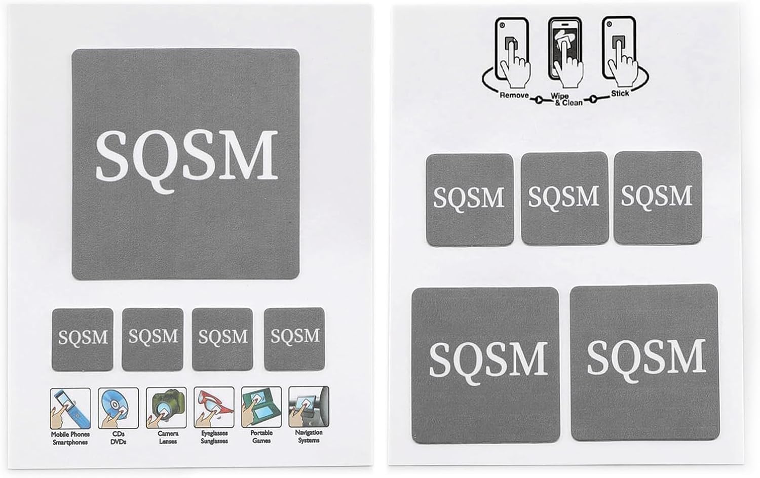 Amazon.com: SQSM Fingerprint Erasers That Conveniently Stick Anywhere ...