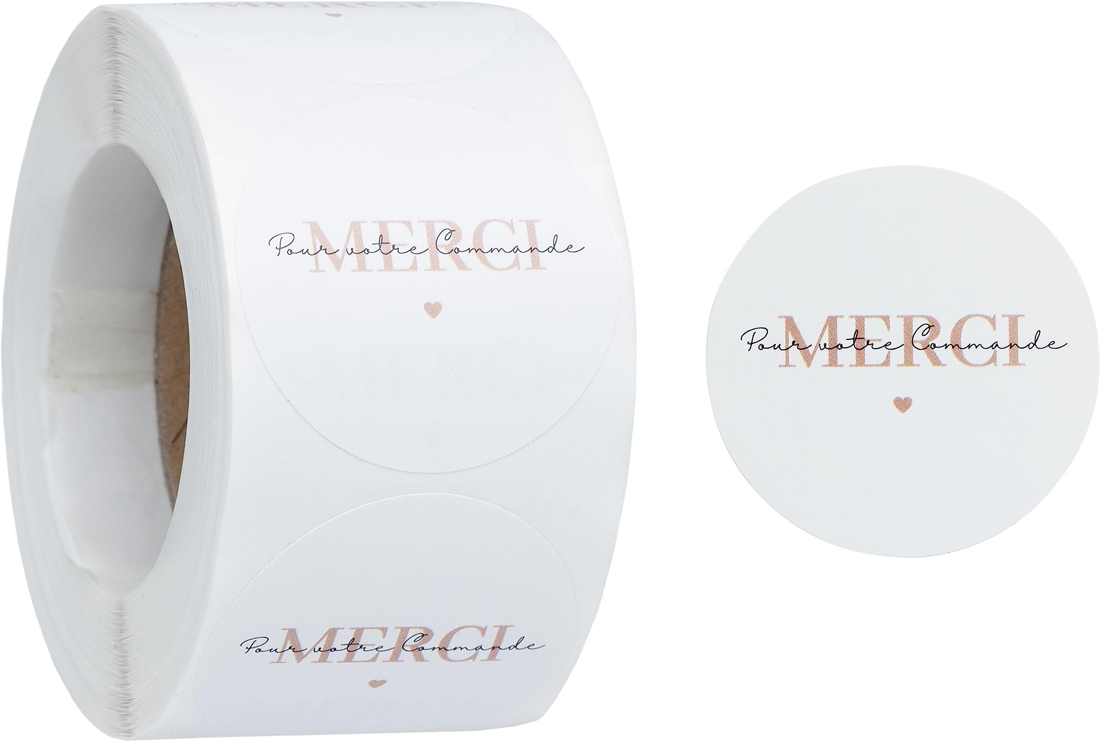 Merci pour votre commande rouleau 500 Pièces autocollants rondes, 3,8 ...