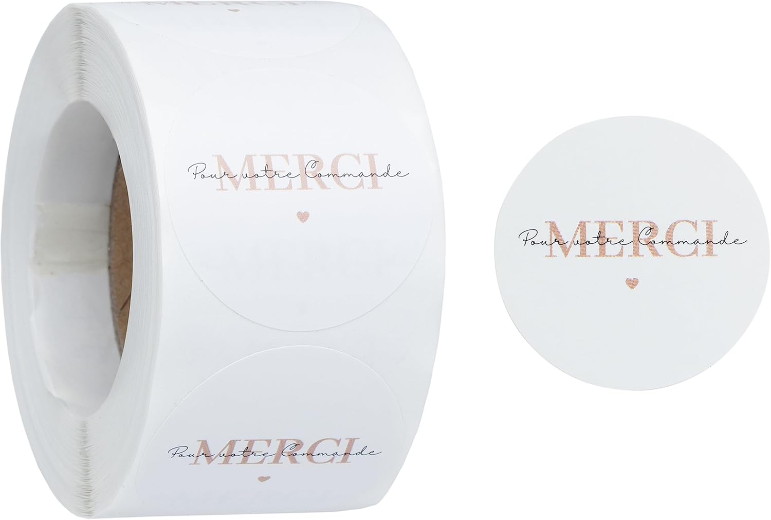 Merci pour votre commande rouleau 500 Pièces autocollants rondes, 3,8 ...