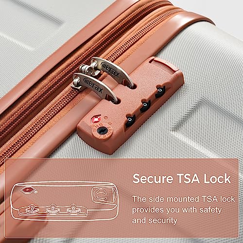 Snapklik.com : Merax 3 Piece Expandable ABS Hardshell Luggage Sets ...