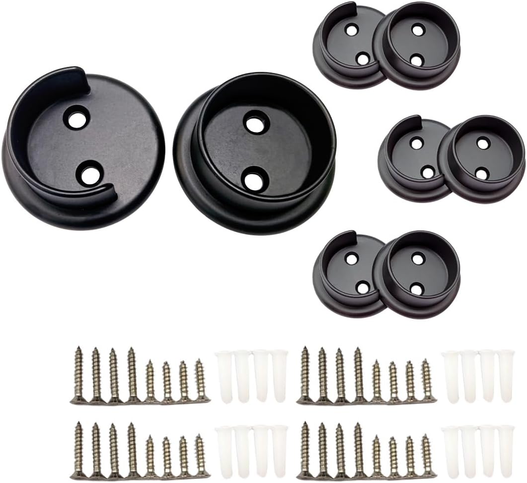 Amazon.com: QCAA Heavy Duty Solid Metal Closet Rod Socket Set, 1-3/8 ...