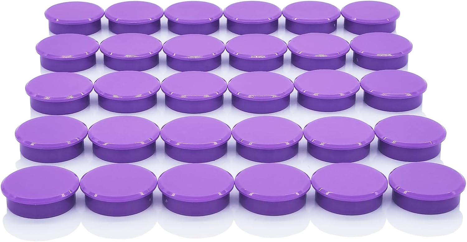 Amazon.com: PYJLBX Fridge Magnets, 30 Pcs Small Round Decorative Purple ...