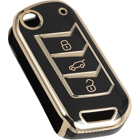 JVCV® Gold Border TPU Key Cover Compatible with Mahindra XUV 700, Thar ...