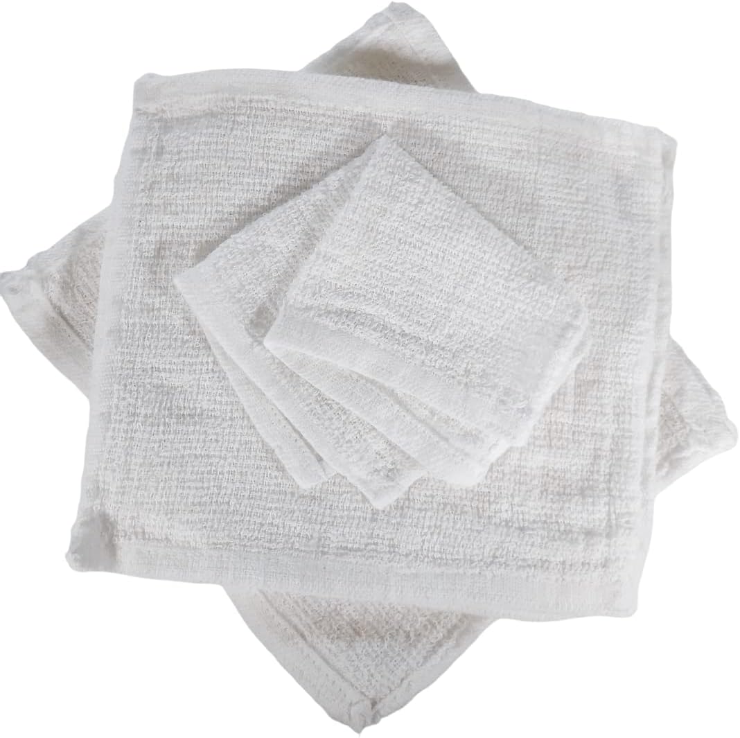 Amazon.com: White Cotton Washcloth Pack - 18 Count : Home & Kitchen