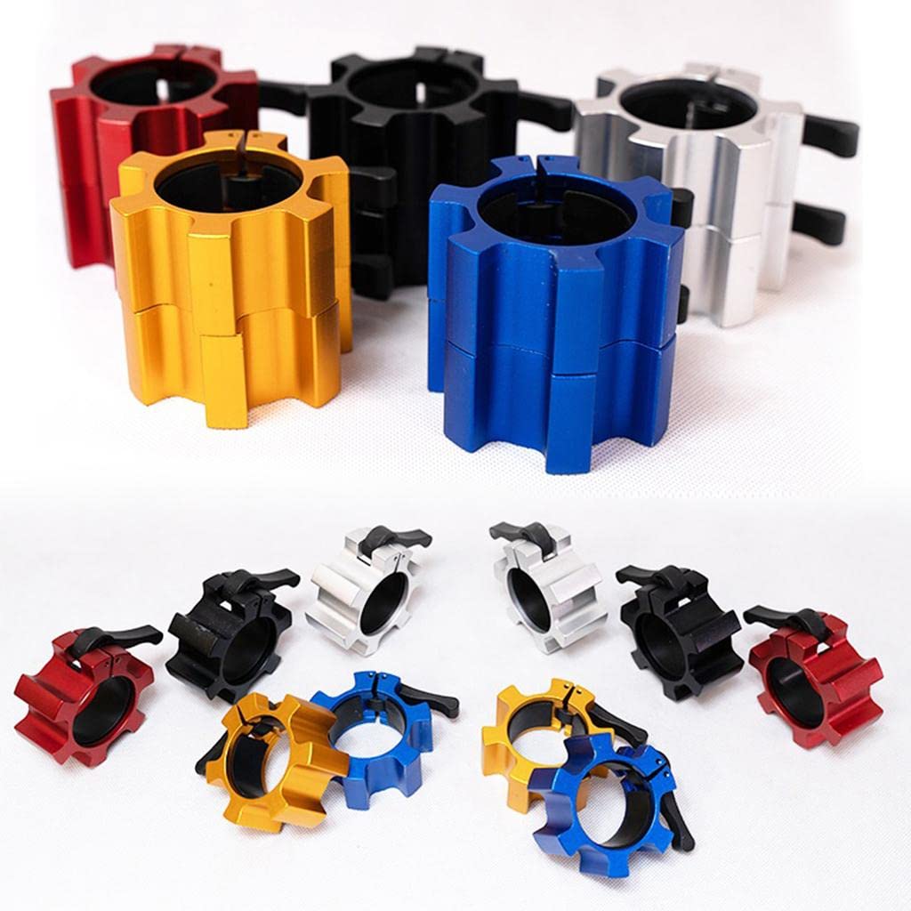 Solid Dumbbell Clamp Collars Barbell Spin Lock Gym Weight Bar Clip ...