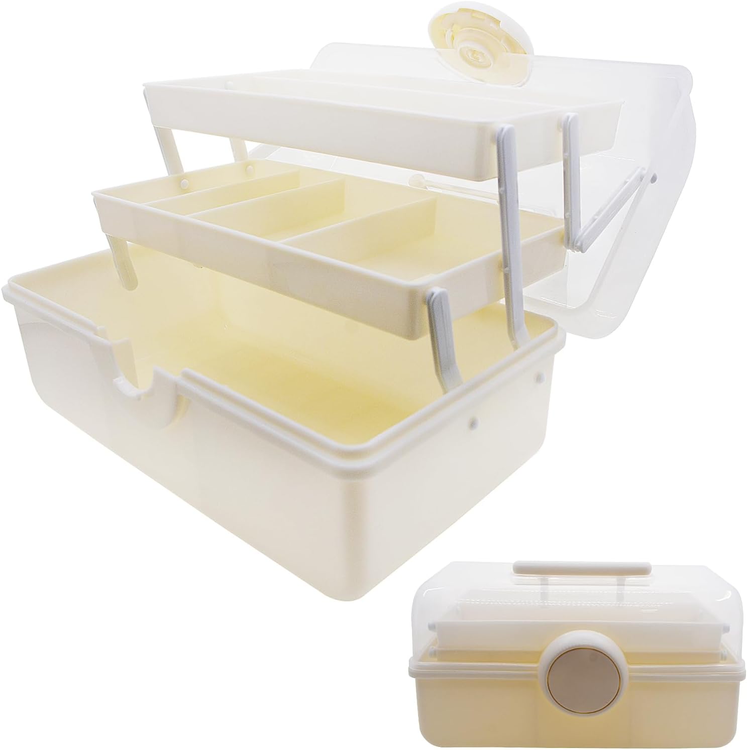 Toolzia 12in 3 Layer Multipurpose Storage Box/Craft Storage Boxes With ...