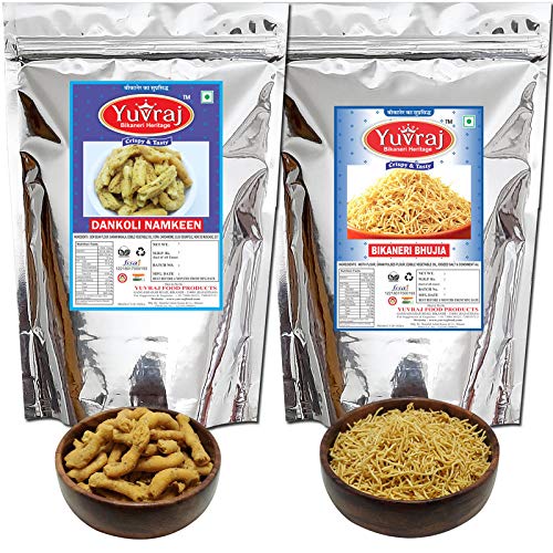 Yuvraj Food Product Dankoli Sticks & Bikaneri Bhujiya Namkeen combo ...