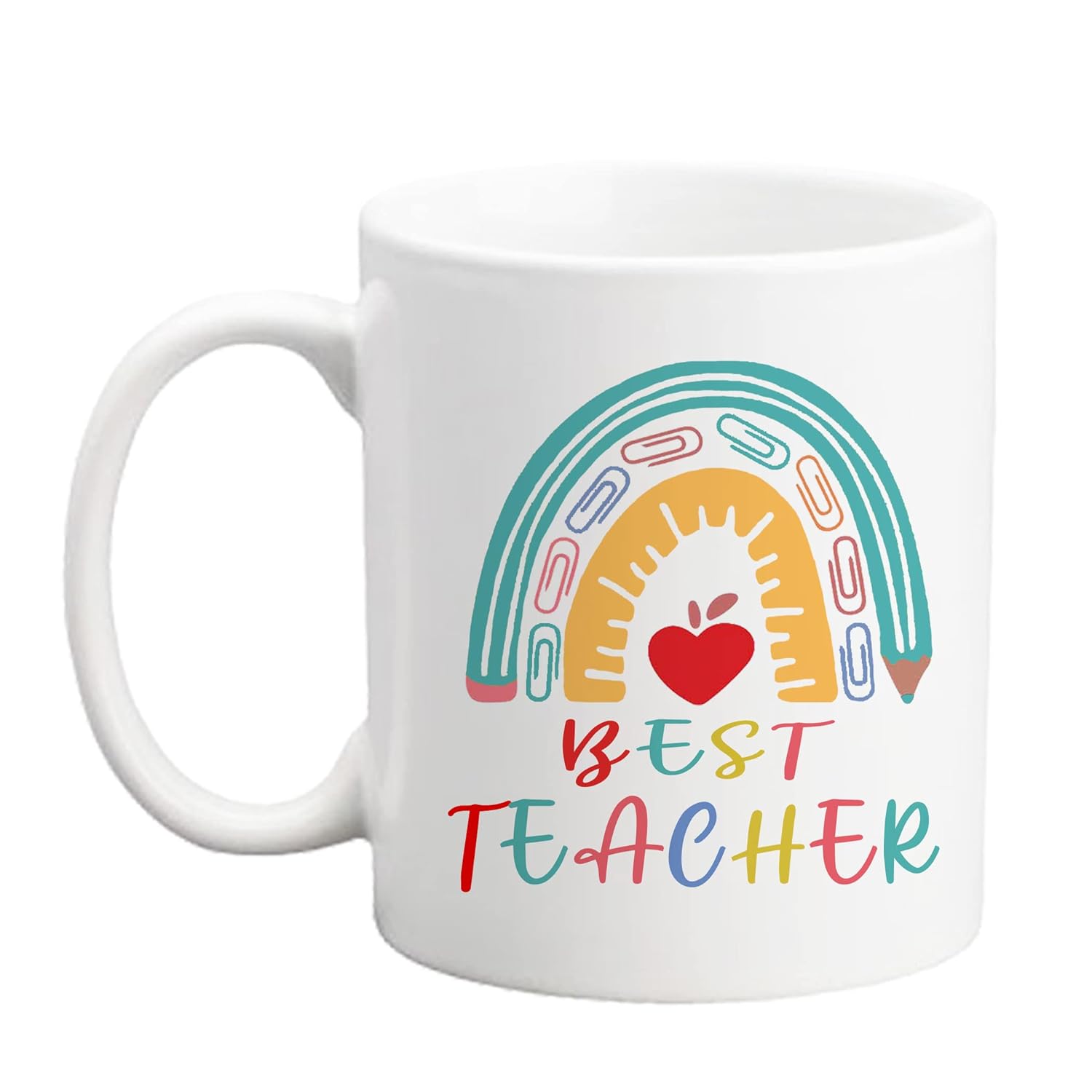 Buy Qsavet Best Teacher Coffee Mug, Best Teacher Mug, Teacher ...