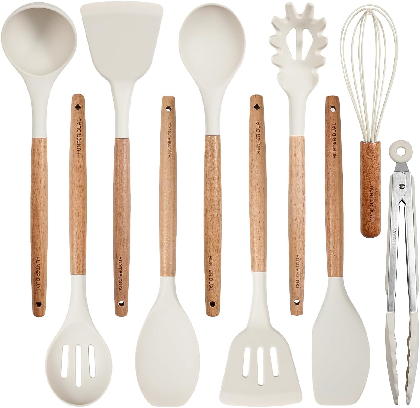 Amazon.com: Silicone Cooking Utensils Set 10 Pcs - BPA Free Kitchen ...