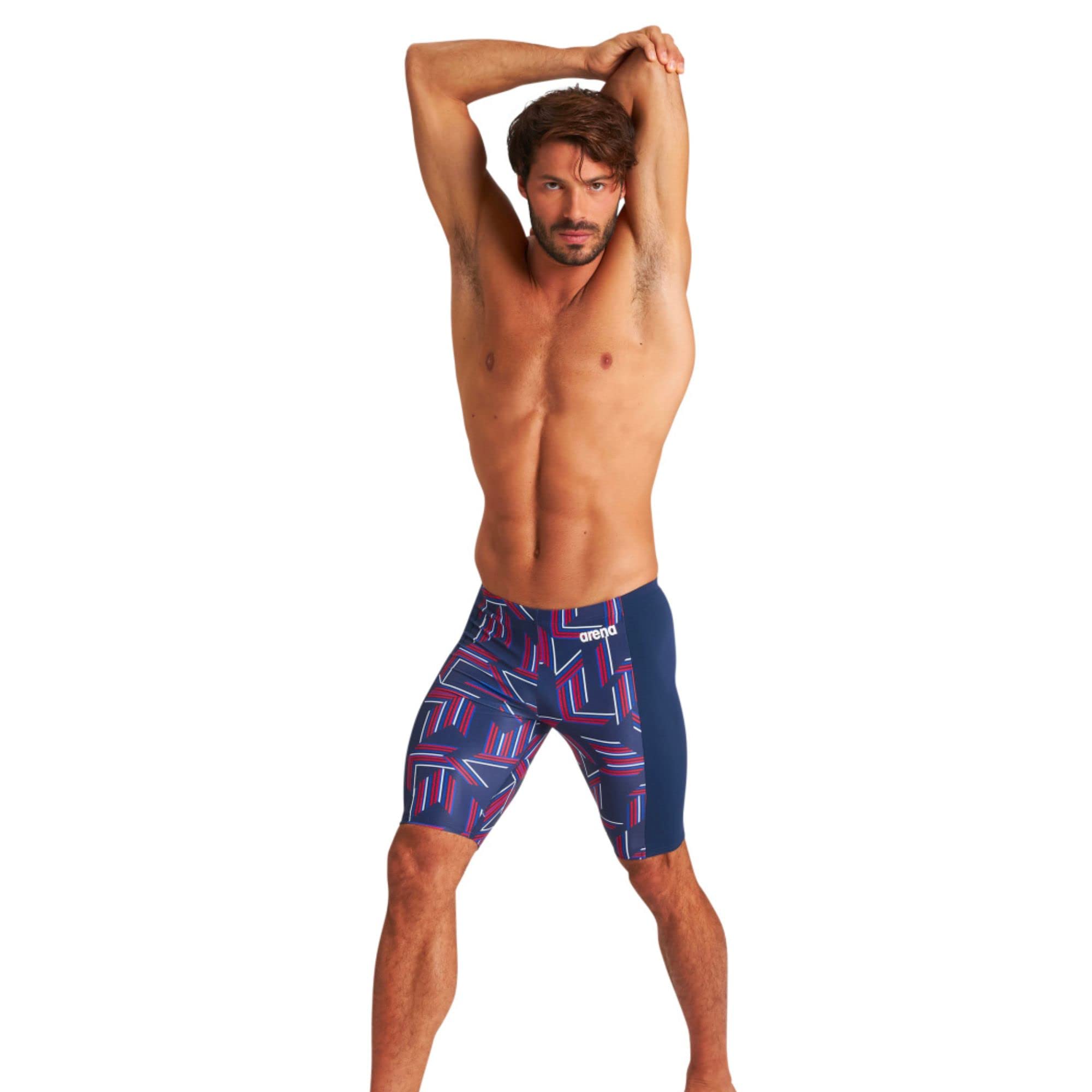Snapklik.com : ARENA Puzzled Athletic Swim Jammers For Men Competitive ...
