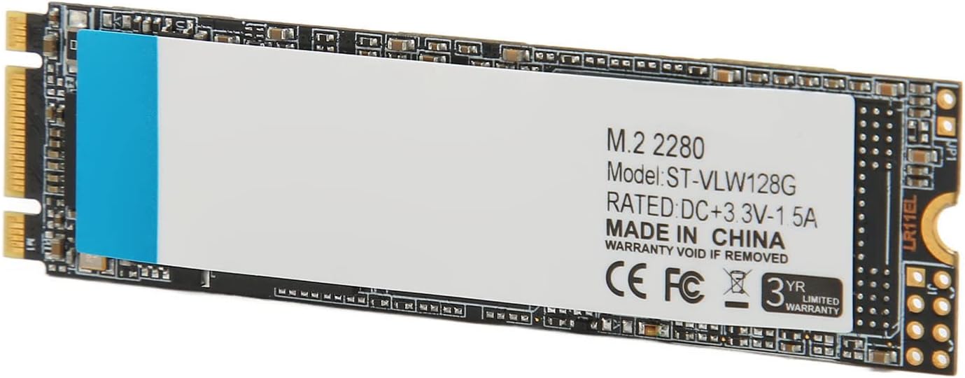 Naroote Nvme Ssd, 128 GB Ssd M.2,SSD,Nvme SSD Internal Gaming SSD M.2 2280 SATA III 6Gb/s 3D TLC ...