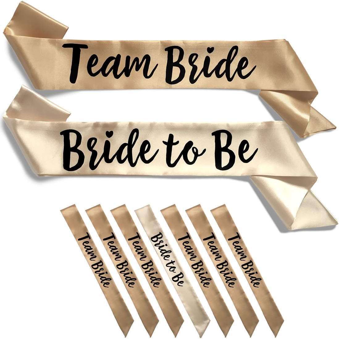 Amazon.com: Bridal Shower Bachelorette Party Satin Sash Set:1 Bride to ...