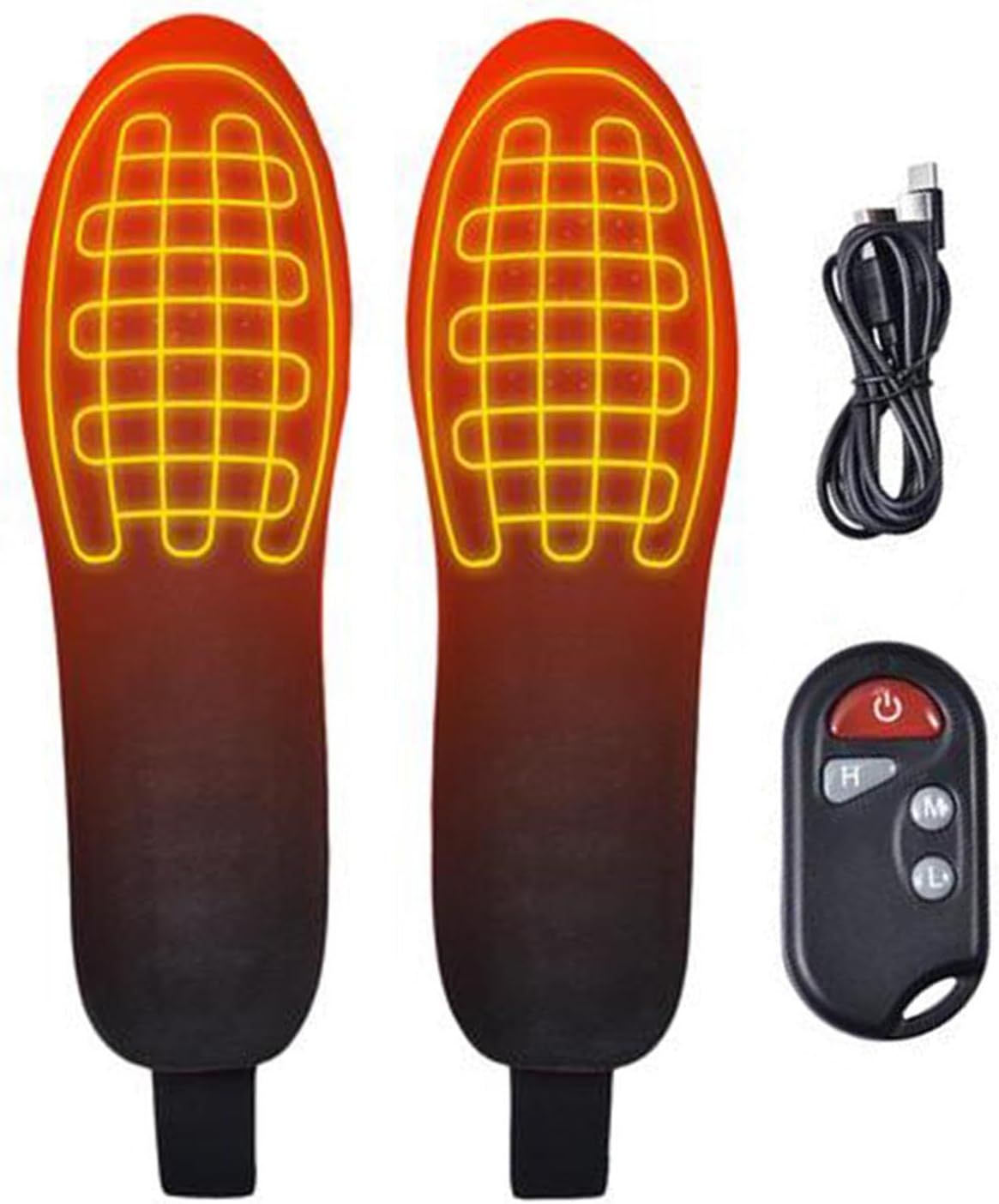 Amazon.com: Rechargeable Heated Insoles, Electric Foot Heater, Long ...