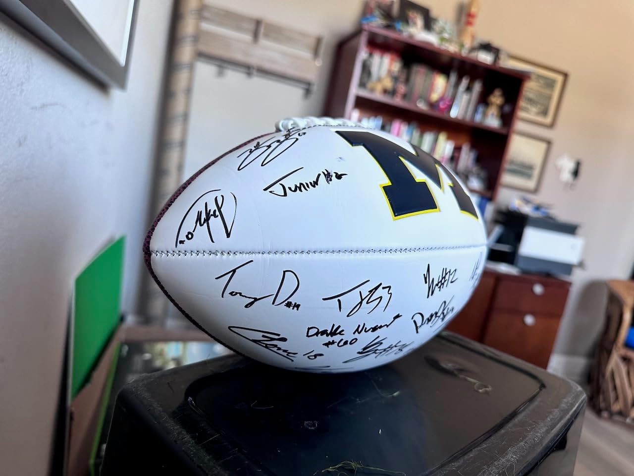 Balón con logotipo firmado por el equipo de Michigan Wolverines 2023 ...