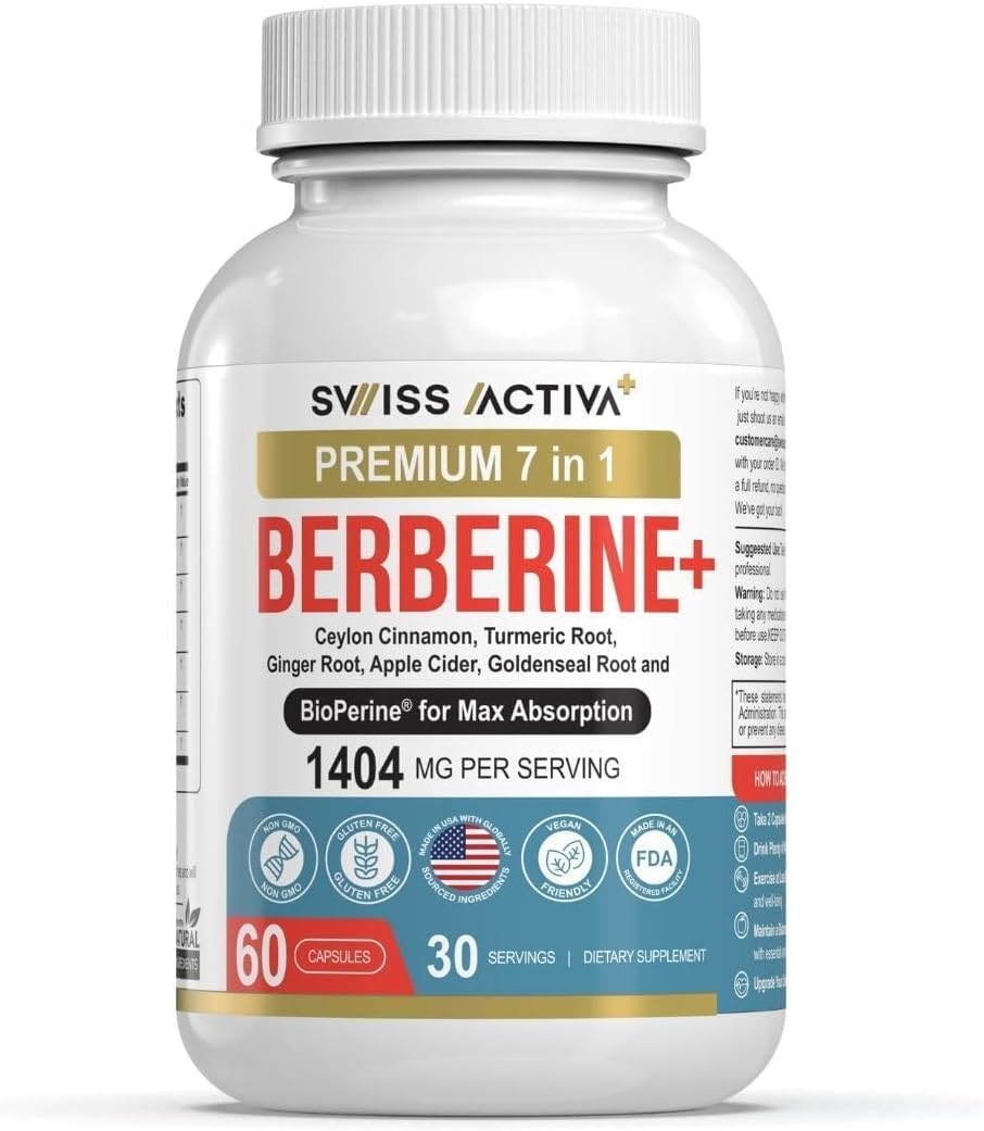 Amazon.com: Organic Berberine 7-in-1 Supplement with Bioperine | 1025mg ...