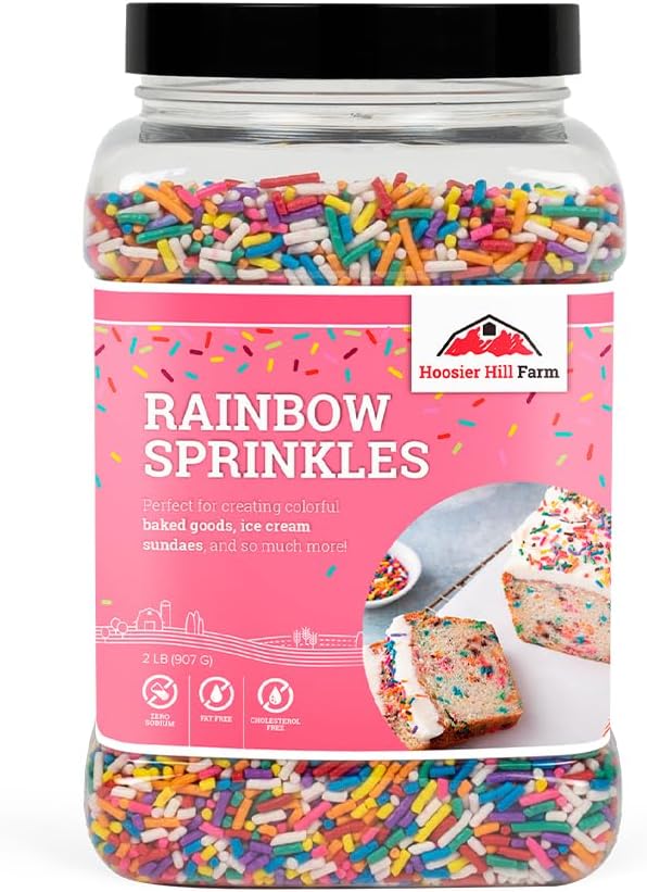 Amazon.com: Hoosier Hill Farm Rainbow Decorating Sprinkles, 2LB (Pack ...