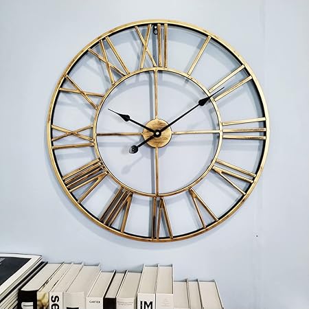 Amazon.com: 24 Inch Wall Clock for Living Room Decor, Silent Battery ...