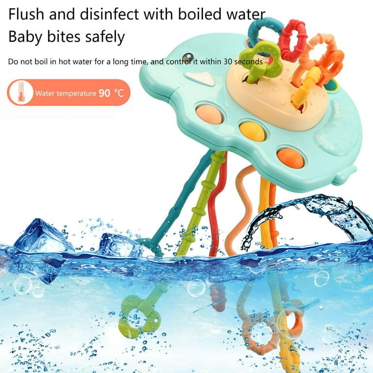 Digil Montessori Toys for 12M+, Food Grade Silicone Pull String ...