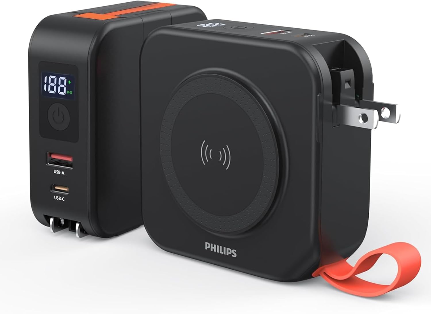 PHILIPS Power Bank Wireless10000mAh 22.5W Built-in Cable 3 in 1 ...