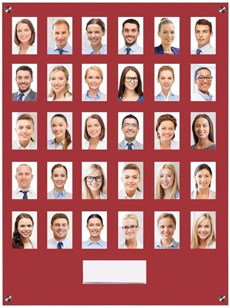 Get Acrylic Photo Frames - Red 30 Pocket Image Staff, Student, Employee ...