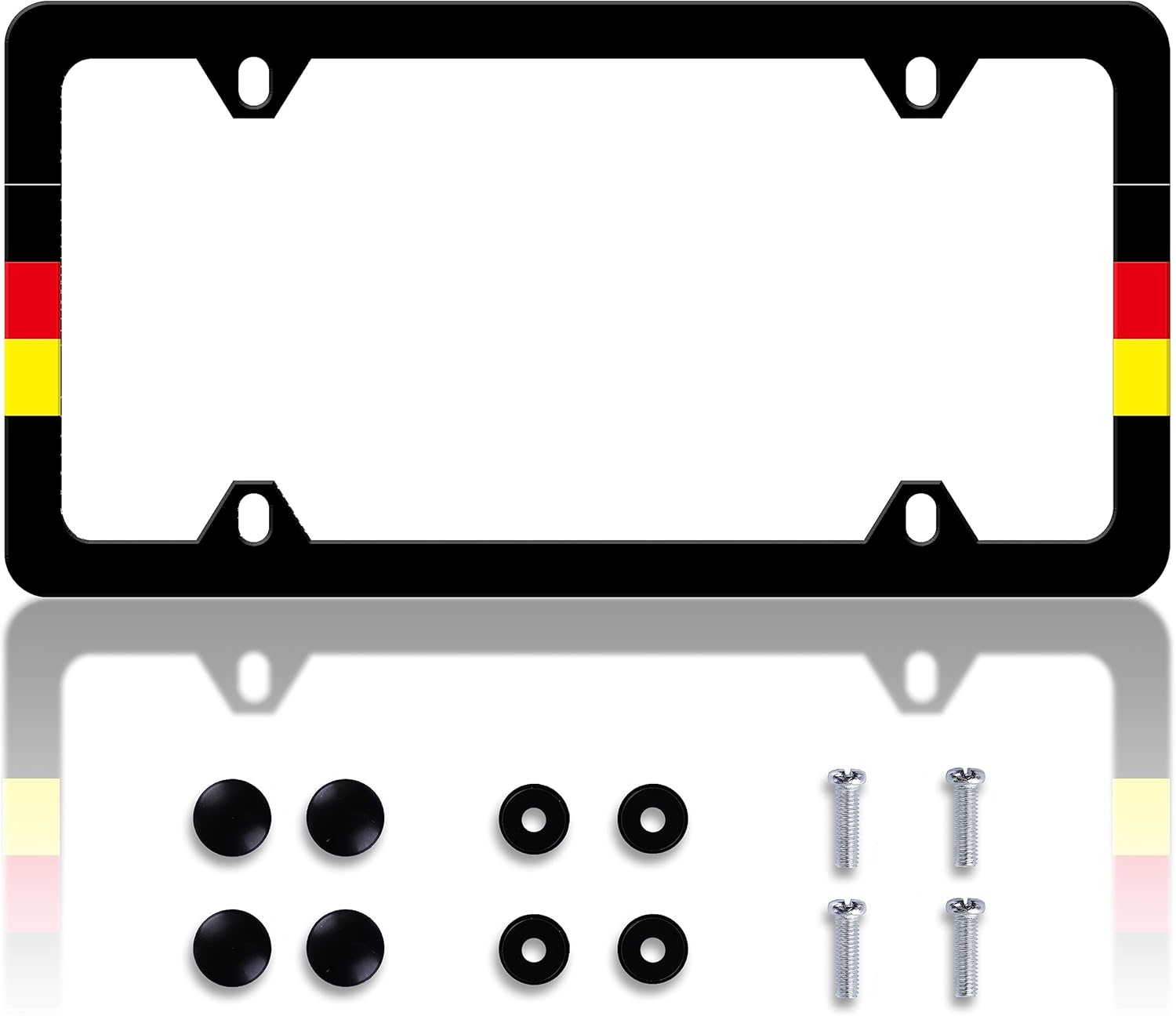 Amazon.com: German Flag License Plate Frame Germany License Plate ...