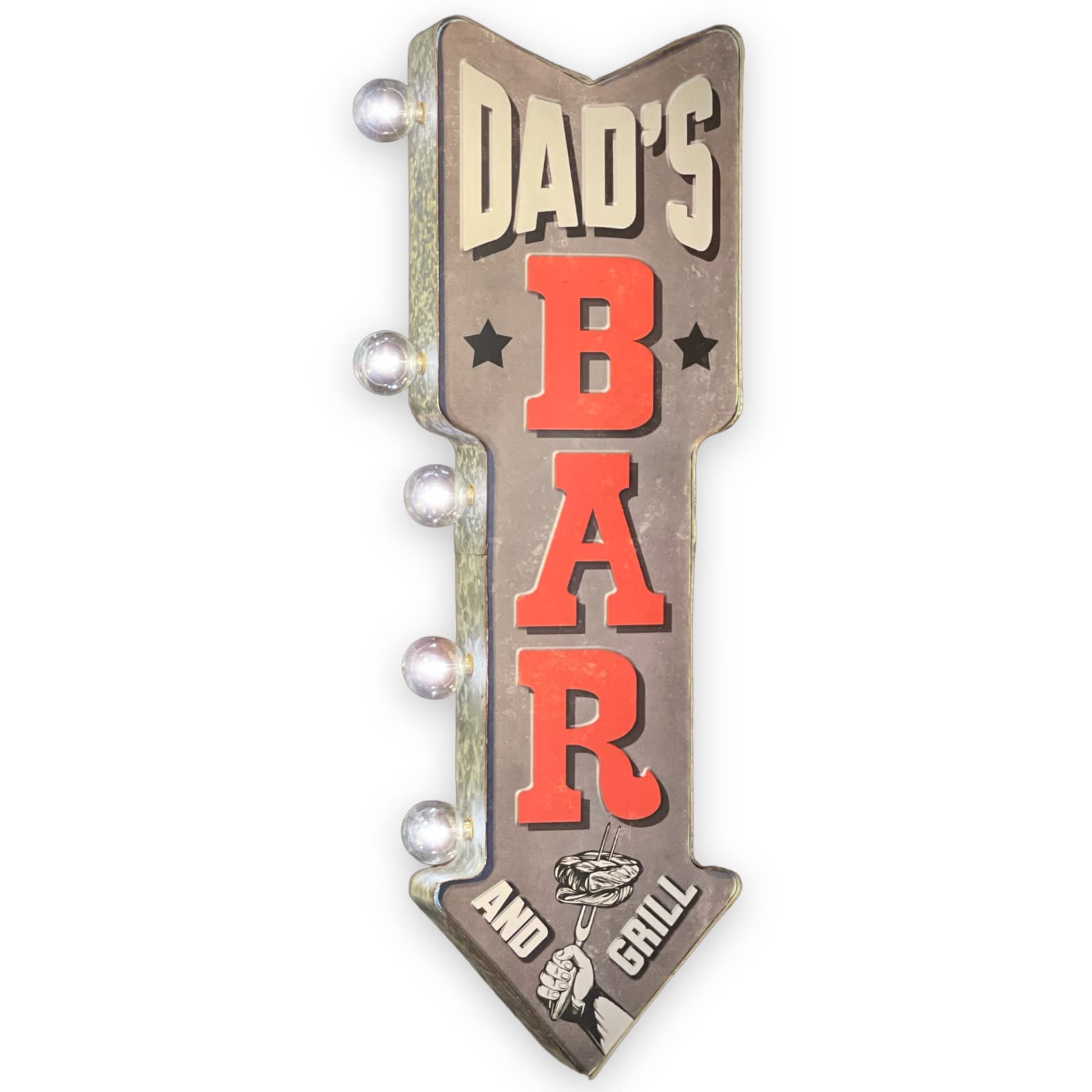Amazon.com: Dad's Bar Double-Sided Marquee Sign With Vintage Print And ...