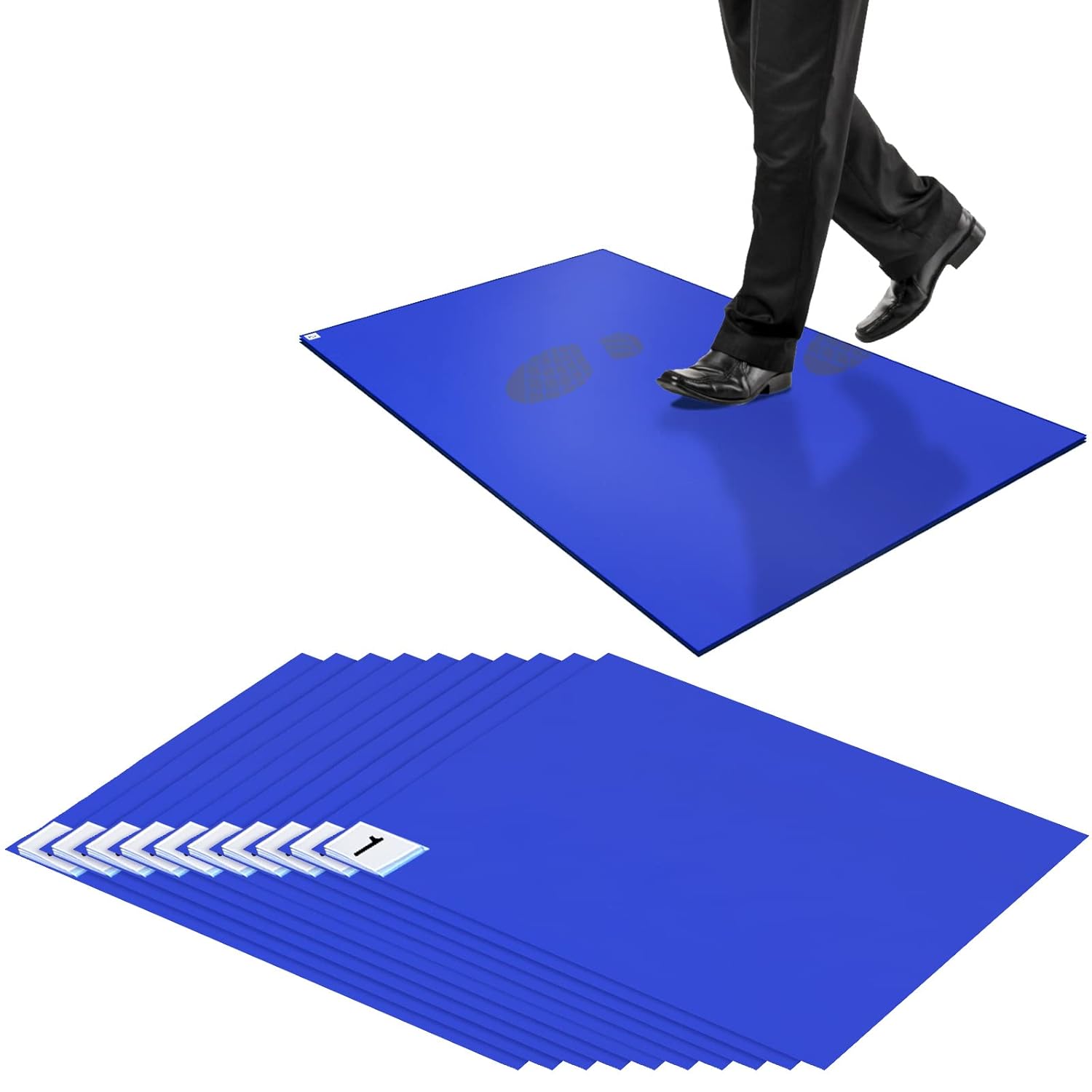 300 Sheets Adhesive Tile Mat, 24 x 36 Inches Adhesive Mats Blue Sticky ...