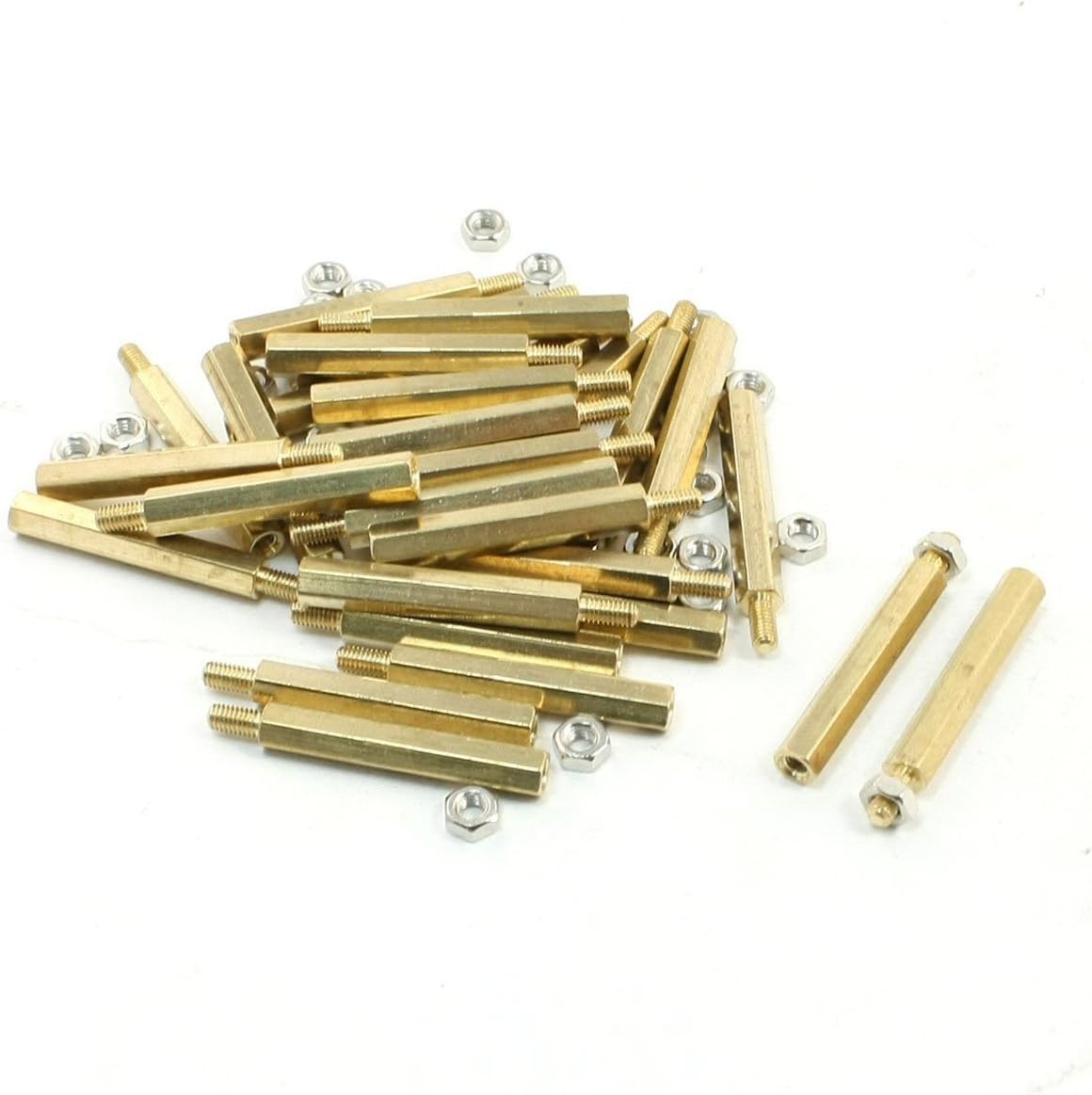 Amazon.com: YXQ 30Pcs M3 Male Female Hex Brass Pillar Standoff Spacer ...