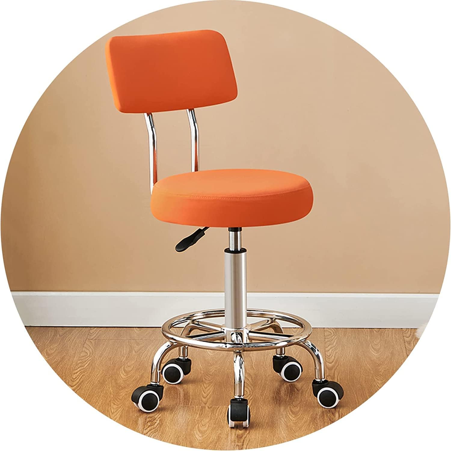 Amazon.com: SAAKO Stablize Barstools Swivel Chair Adjustable Foot Rest ...