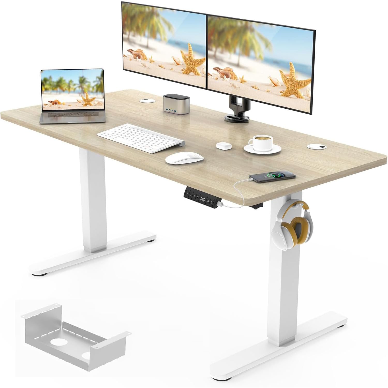 Devoko 120 x 60cm Electric Standing Desk with USB Charging Port (New ...