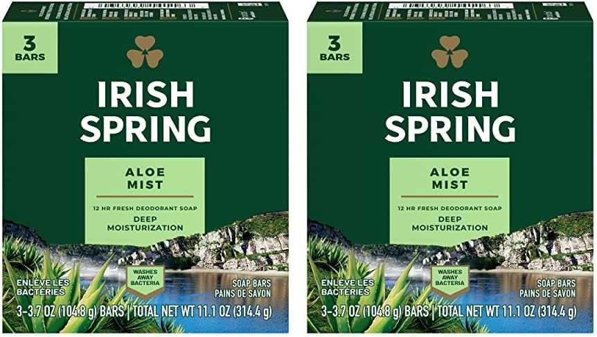 Amazon.com : Irish Spring Aloe Deodorant Soap Bar, 3 Ea, 3count (Pack ...