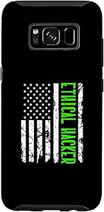 Amazon.com: Galaxy S8 Ethical Hacker US Flag White Hat Hacking Cyber ...