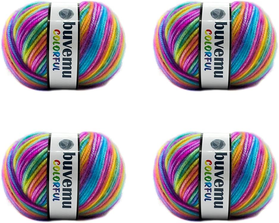 Amazon.com: Glam Universe Variegated Metallic Shine Fuzzy Wool Nylon ...
