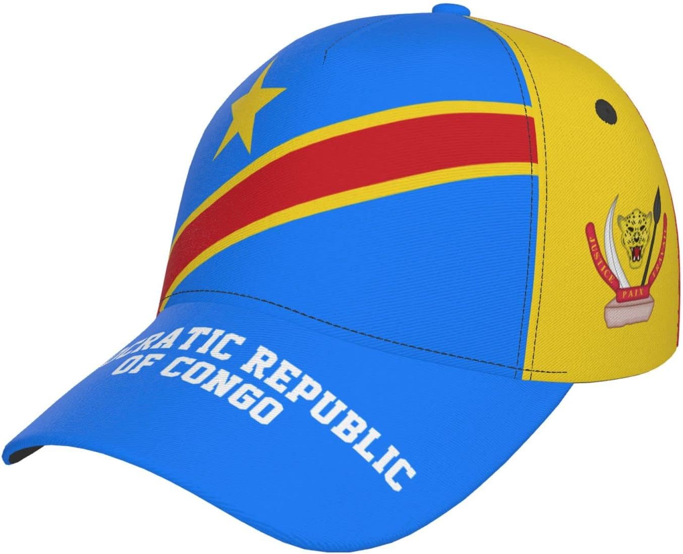 DABOYOZHZH Democratic Republic of Congo Flag Baseball Cap Full Print ...