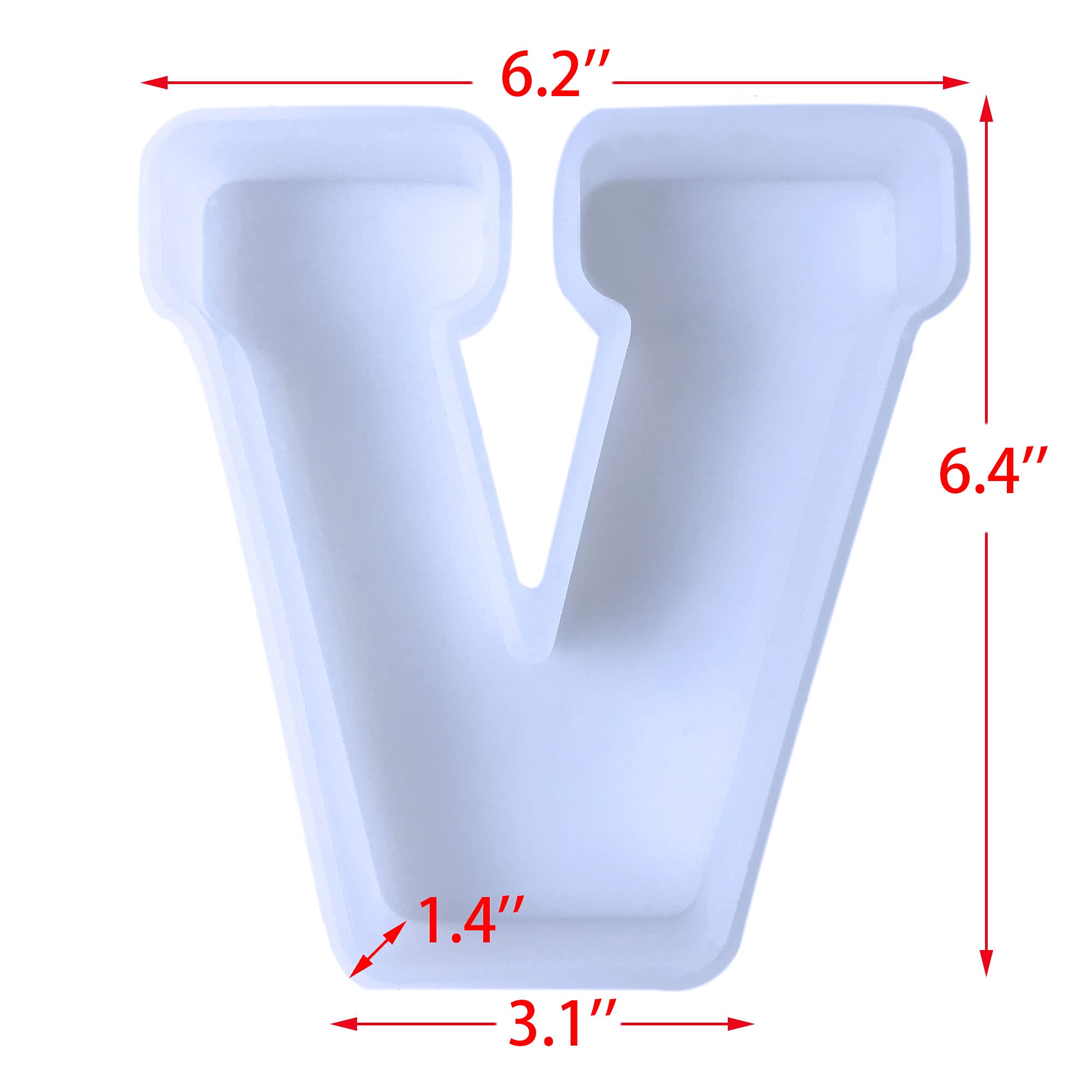 ESEDAGE 6 inch 26 Pack English Letter Mold Alphabet Mold Silicone ...