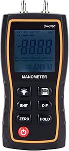 Digital Manometer Dual Port Air Pressure Meter Pressure Gauge HVAC Gas ...