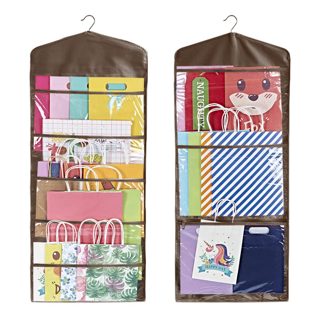 Amazon.com: ProPik Hanging Double Sided Gift Bag Storage Organizer with ...