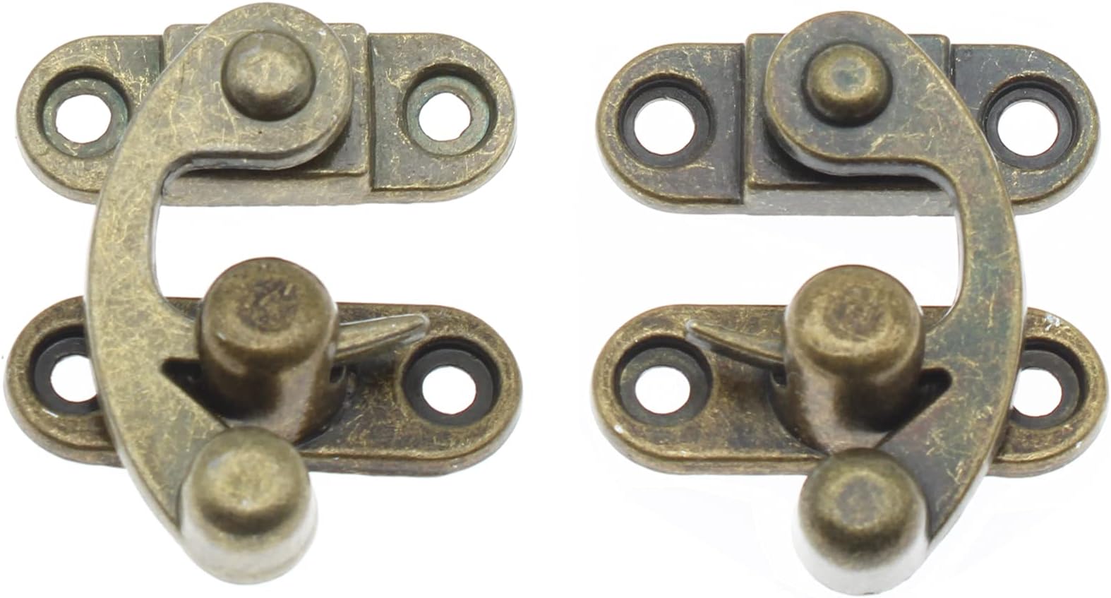 1 Pair Antique Hook Hasp Latch Left Right Mini Swing Arm Clasp Latch ...