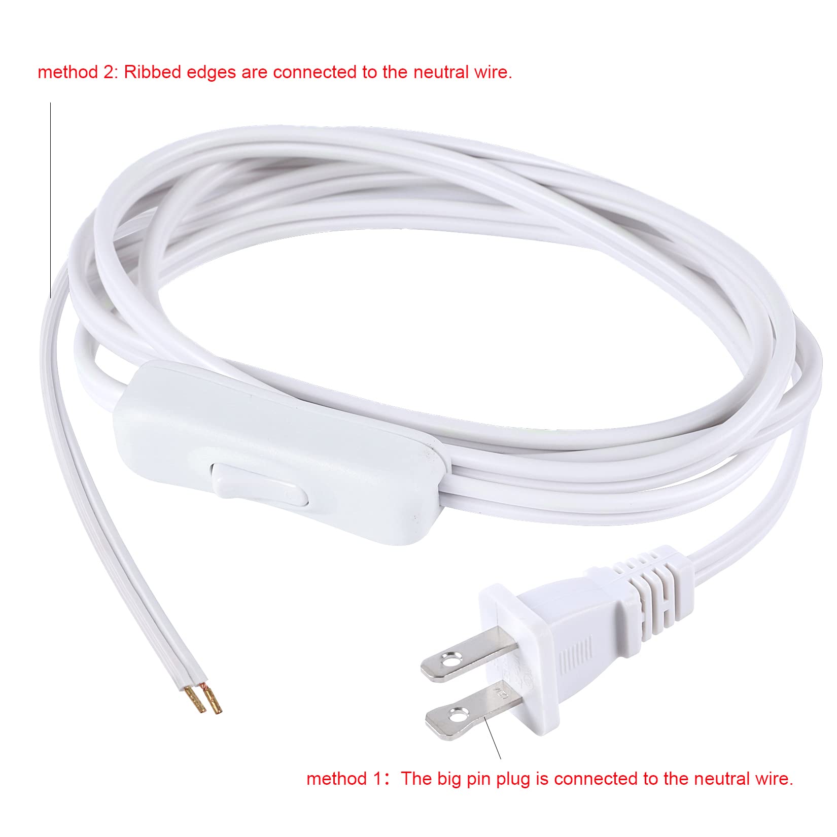 Snapklik.com : VSEER Lamp Cord Has Button Switch UL304 2A/120V,Plug ...