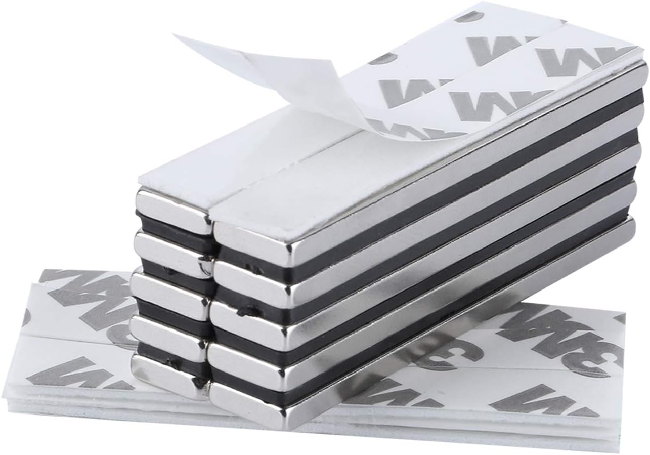 Yizhet 10Pcs N52 Rectangular Neodymium Bar Magnets with Double-Sided ...