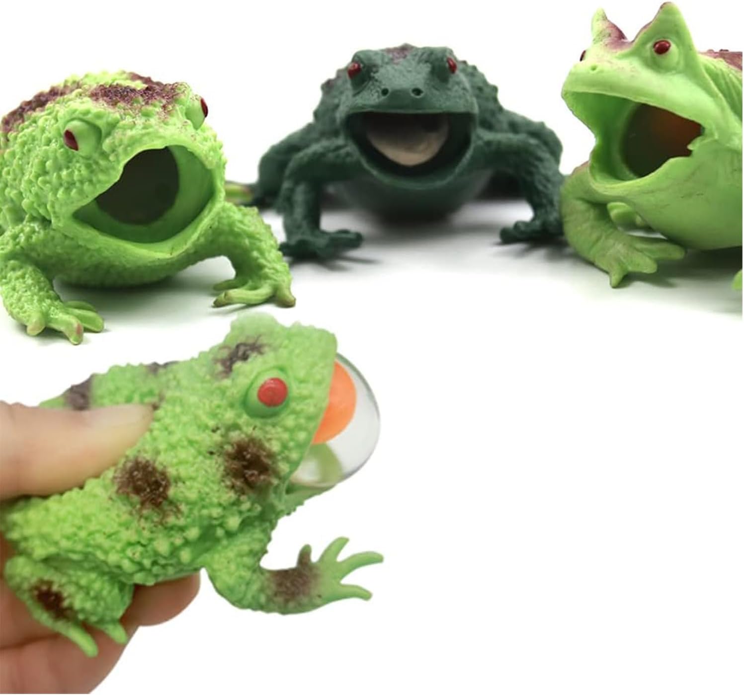 Amazon.com: 3 Pack Frog Squeeze Toys, Green Frog Stress Balls Sensory ...