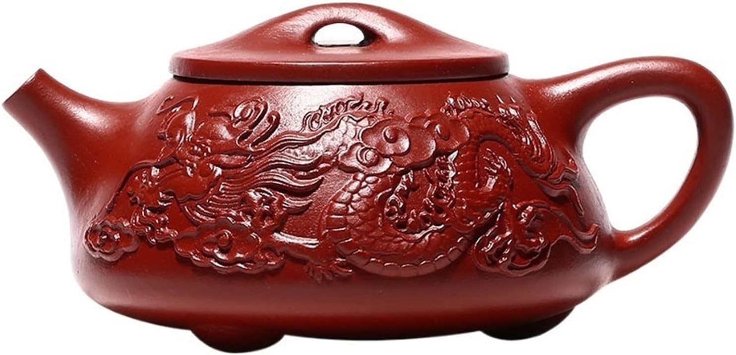 Amazon.com: Classic Teapot 220ML Loose Leaf Teapot Hand-Carved Double ...