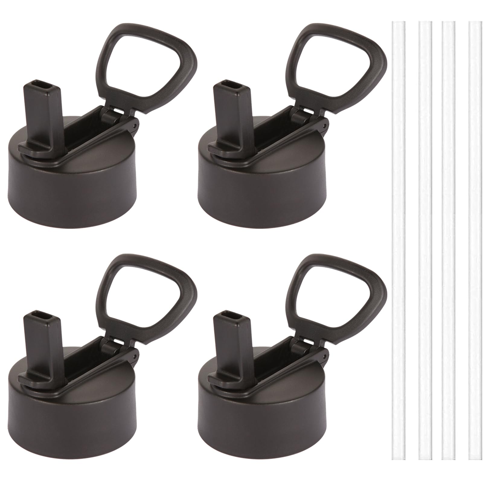 Amazon.com: Volhoply 4 Pack Flex Straw Lids for Insulated Water Bottles ...