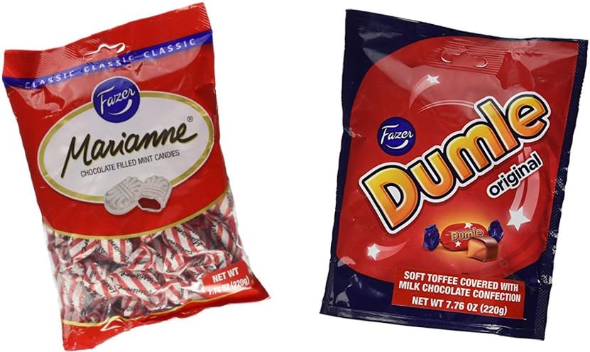 Amazon.com : Fazer Candy Bundle - 1 Bag of Fazer Marianne Chocolate ...