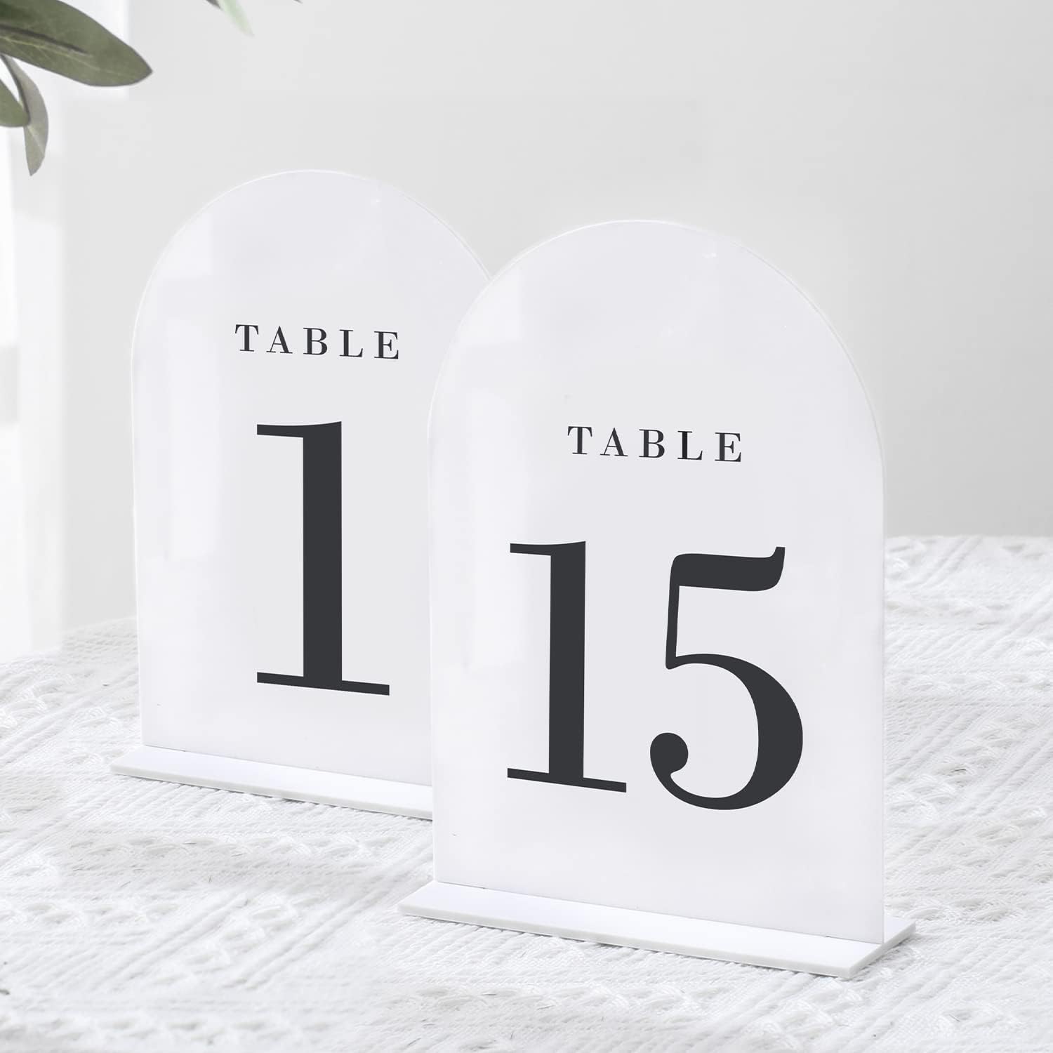 Amazon.com: JINMURY White Arch Table Numbers for Wedding, 15 Pack 5"x7 ...