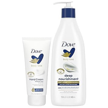 Amazon.com : Dove Body Lotion + Hand Cream Body Love Set, Deep ...